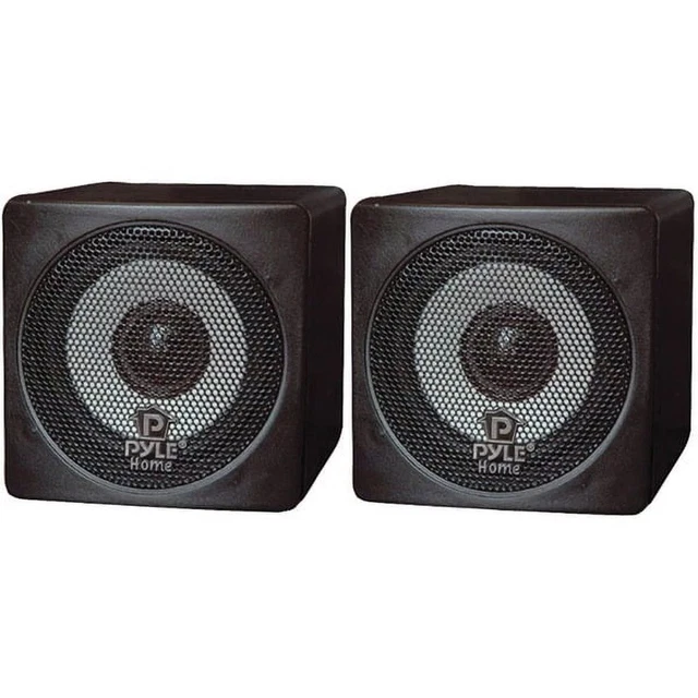 PYLE HOME® 3& 100-watt Mini-cube Bookshelf Speakers (black) $58.48 ...