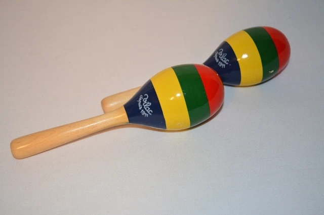 VILAC DEPUIS 1911 Wooden Maracas Red Green Blue Yellow France £13.48 ...