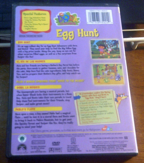 DORA THE EXPLORER EGG HUNT DVD Movie Bonus episodes Learning Adventure ...