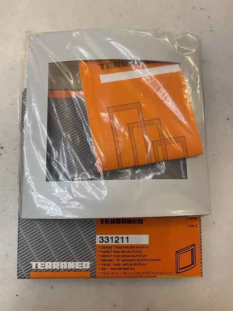 BTICINO TERRANEO 331211 Cornice In Alluminio 1 Modulo Verticale EUR 12 ...