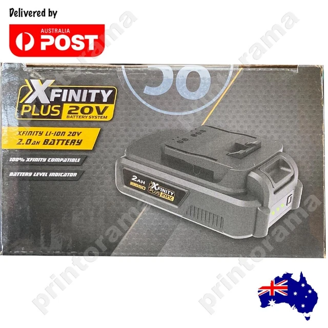 GENUINE XFINITY PLUS 2.0 AH Battery and Charger - Gardenline Workzone ...