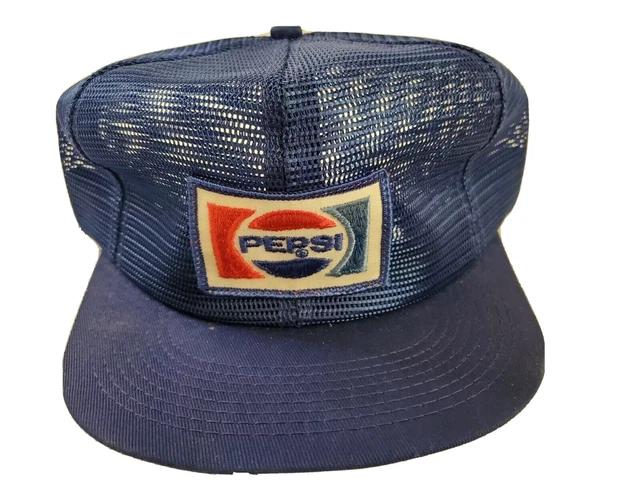 RARE VINTAGE K Brand Products PEPSI COLA FULL MESH Trucker Hat Cap USA ...