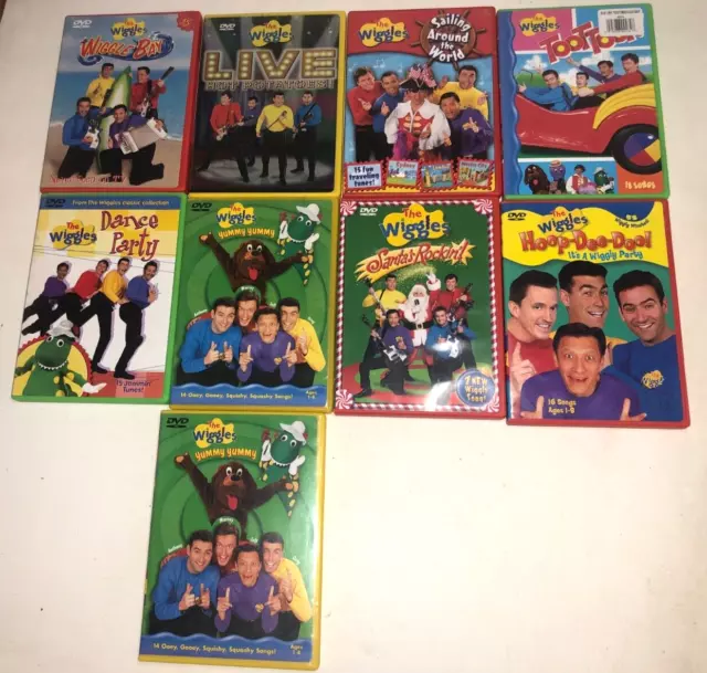 The Wiggles Dvd Lot Of 10 Pop Wiggle Time Big Birthday Top Of The