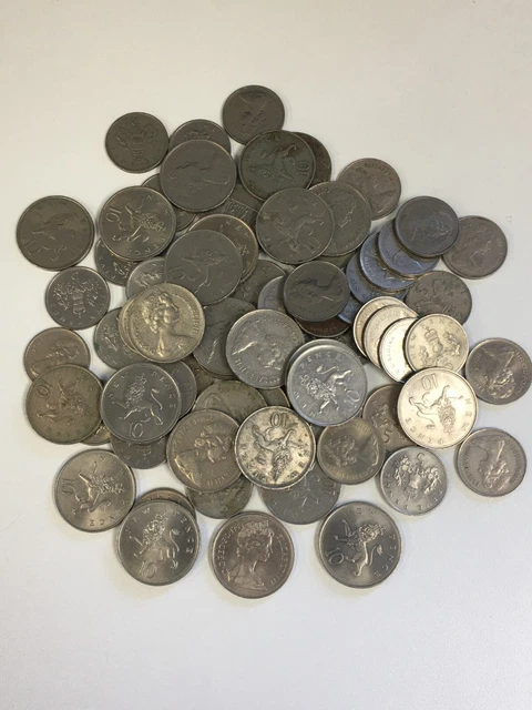 OLD 5P & 10p Five Ten Pence Coins £5 Bundle Mixed Lot J27 O689 £5.95 ...