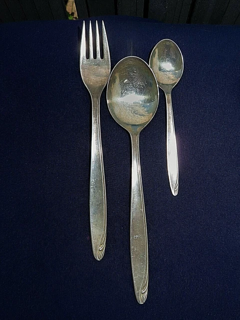 BMF 90-35 SILBERSCHILD jeweils 1 einzelner antiker Esslöffel, Gabel u ...