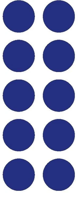 1-1/2& DARK BLUE Round Color Coded Inventory Label Dots Stickers MADE ...