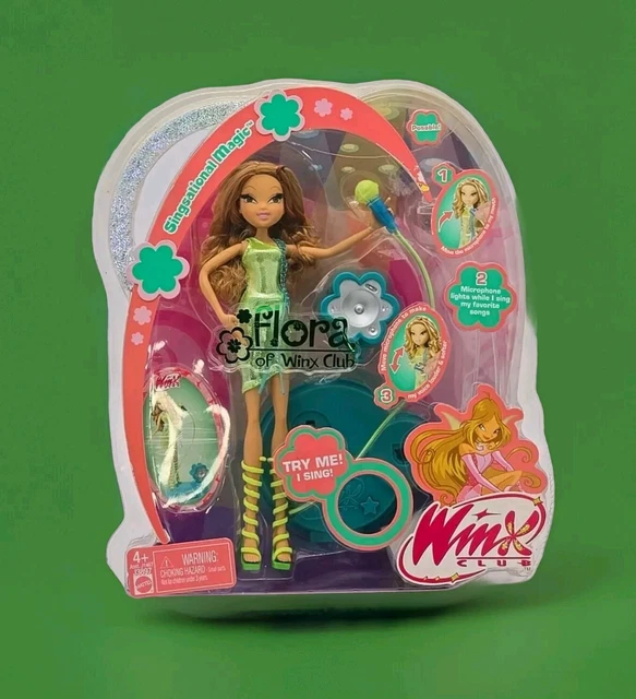 NEW MATTEL & FLORA Of WINX CLUB " Doll 9" Singsational Magic NIP $329. ...
