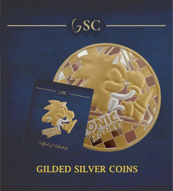 2022 SILBER SONIC The Hedgehog Niue 1Oz 0,999 24k vergoldete Goldmünze ...