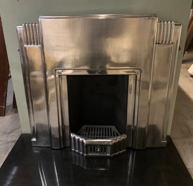 LARGE ORIGINAL 1920S 1930s Art Deco Living Room polished cast iron ...
