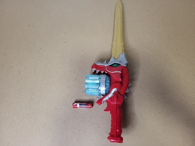 POWER RANGERS DINO Charge Red T-Rex Dino Super Drive Saber Sword With 1 ...