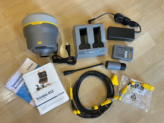 TRIMBLE R12 GPS GNSS Beidou Galileo RTK UHF Base Rover 403-470 MHZ P/N ...