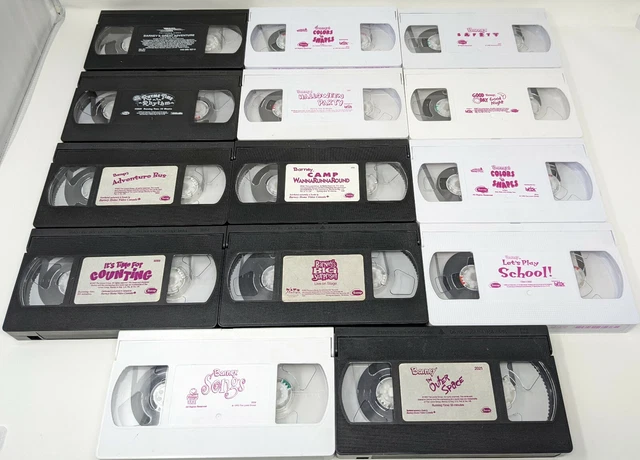 LOT OF 14 Barney VHS Tapes Big Surprise Songs Colors & Shapes Good ...