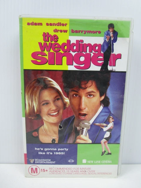 THE WEDDING SINGER, Adam Sandler, Drew Barrymore, VHS Tape, Movie, 1998 ...