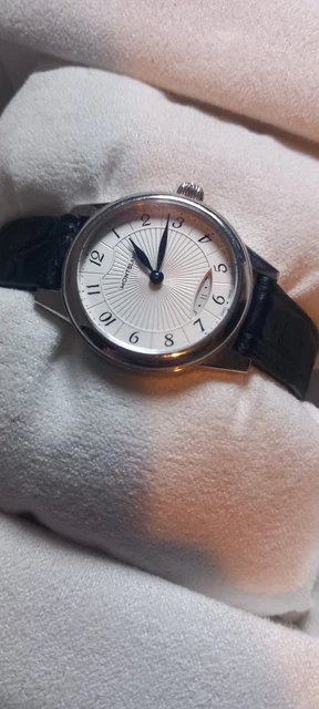 MONT BLANC BOHÈME Date Silver Dial Black Strap Watch - Genuine with box ...