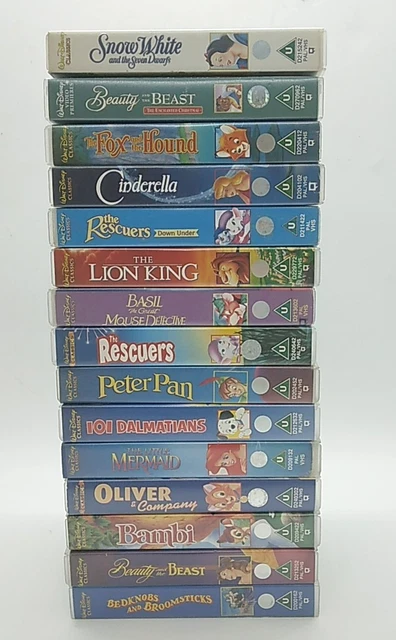 BUNDLE VHS X 15 Disney Classics, Animated Feature Films £20.00 ...