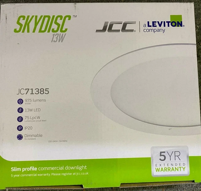 JCC SKYDISC JC71385 RECESSED DOWNLIGHT 4700K 13w INTEGRAL LED IP20 in ...