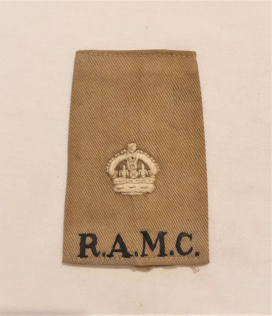 WW2 BRITISH ARMY Officer RAMC Major Desert Slip On Rank Insignia £29.99 ...
