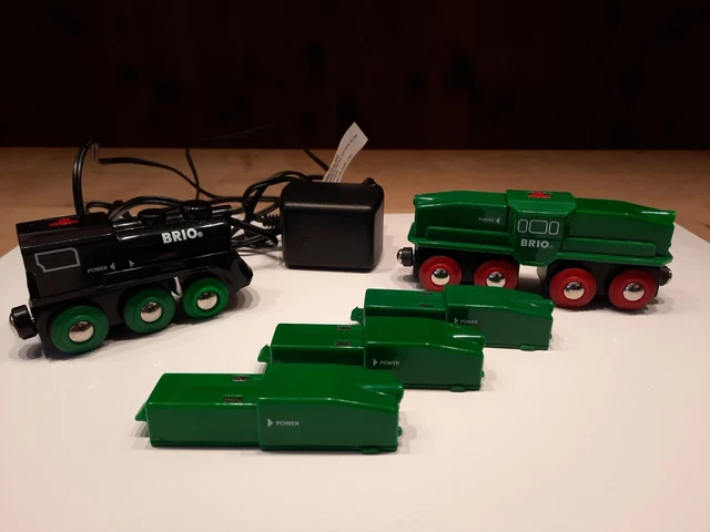 BRIO 2 LOKS elektrisch Krokodil und Dampflok Ladegerät Ersatzakku 33249 ...