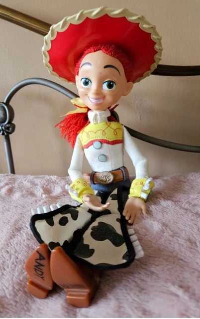 DISNEY PIXAR TOY Story Jessie Pull String Talking Doll Andy Boot Hat ...