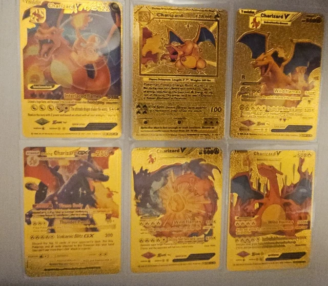 CHARMANDER CHARMELEON CHARIZARD GX Evolution Pokemon Gold Foil Card Fan ...