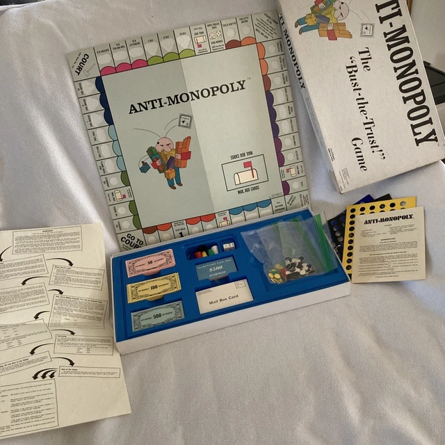 VINTAGE 1973 ANTI-MONOPOLY COMPLETE Original Owner Bust the Trust Board ...