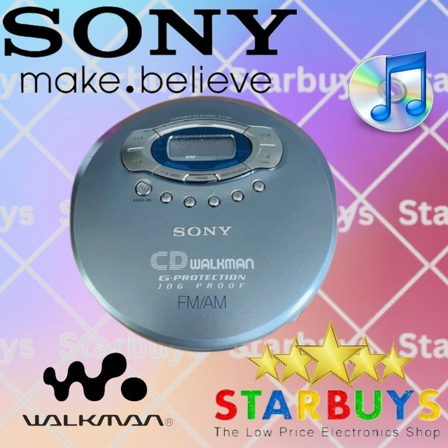VINTAGE SONY D-FJ61 CD Player Walkman Discman with G-Protection & AM/FM ...