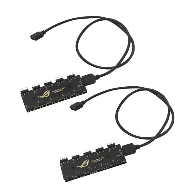 MULTI 10 RGB Sync HUB Motherboard RGB Extension Cable Splitter for ...