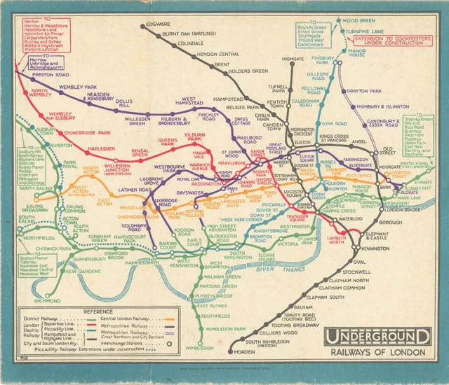 LONDON UNDERGROUND PICCADILLY Line Carriage Map London Underground Tube ...