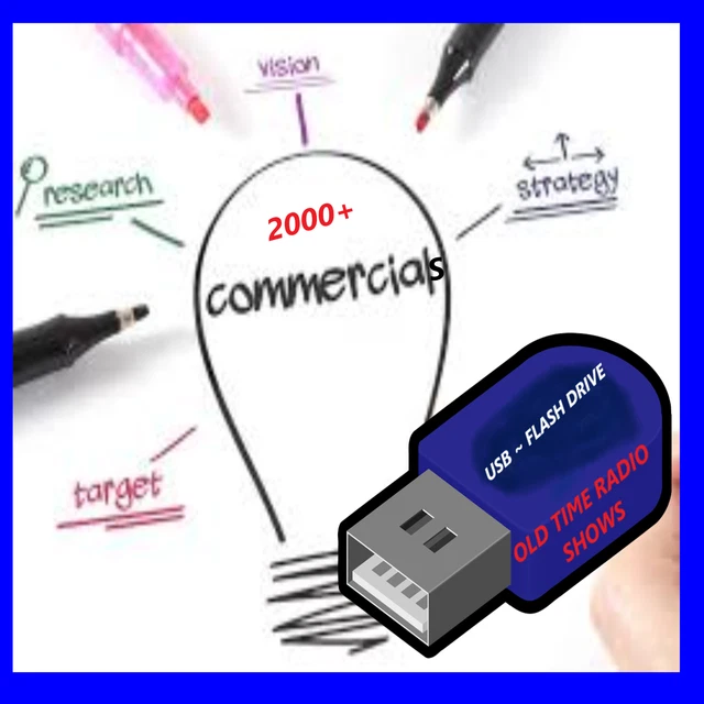 2000+ OLD TIME Radio Commercials ~ USB Flash Drive mp3 Car TV Laptop ...