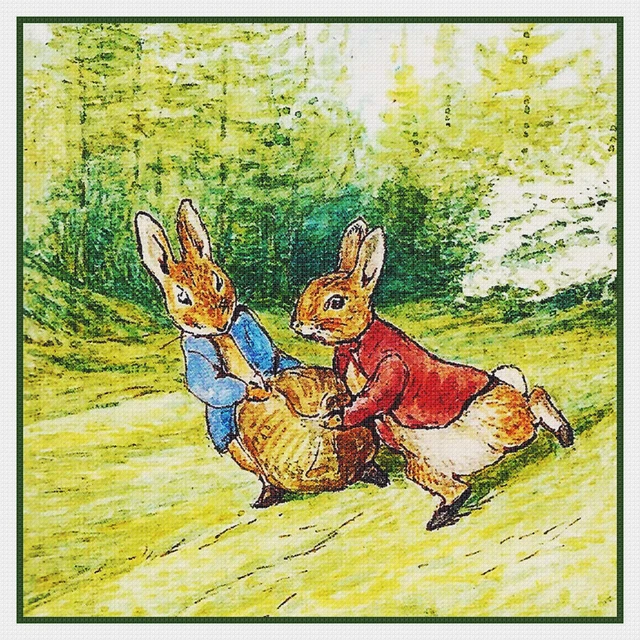 BEATRIX POTTER PETER Lapin Runs Point de Croix Tableau Motif EUR 10,84 ...