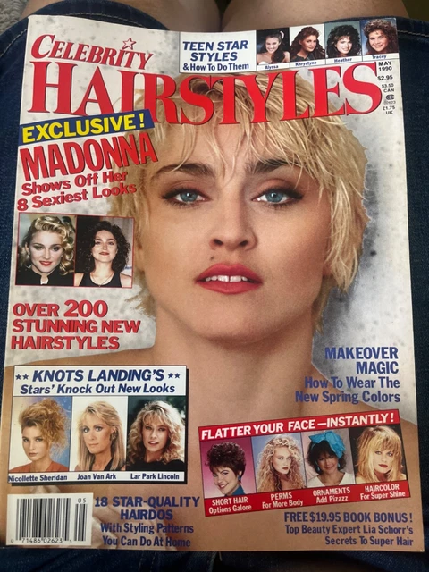 CELEBRITY HAIRSTYLES MAY 1990 Madonna Van Ark Alyssa Lar Park Sheridan ...