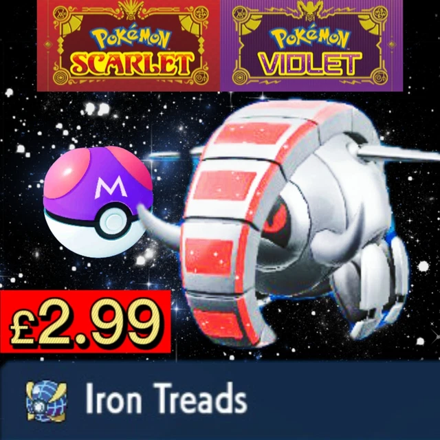 SHINY IRON TREADS POKEMON Scarlet & Violet 6IV - WITH YOUR ID, NAME ...