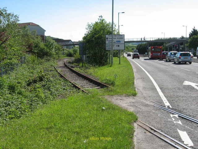 PHOTO 12X8 FORMER railway line near Pontyclun The track is still in ...