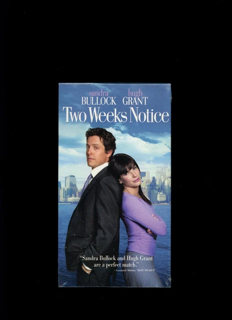 TWO WEEKS NOTICE (VHS, 2003) Hugh Grant, Sandra Bullock - Sealed £6.62 ...