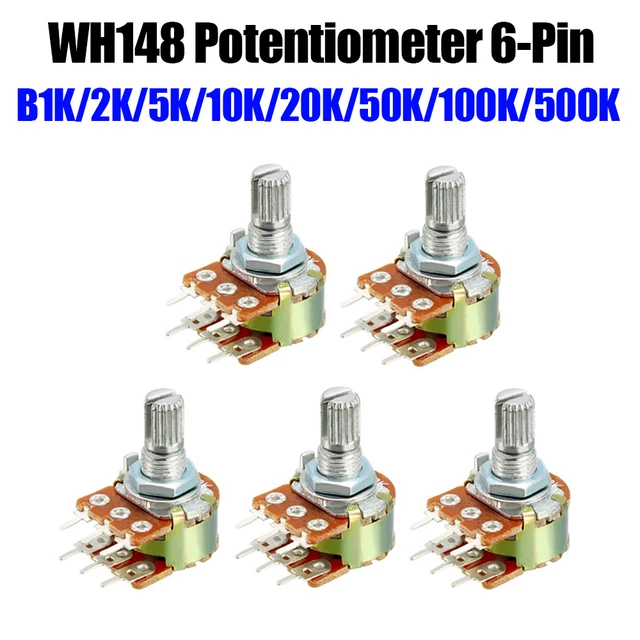 WH148 POTENTIOMETER VARIABLE Resistor Linear 1K 2K 5K 10K 20K 50K 100K ...