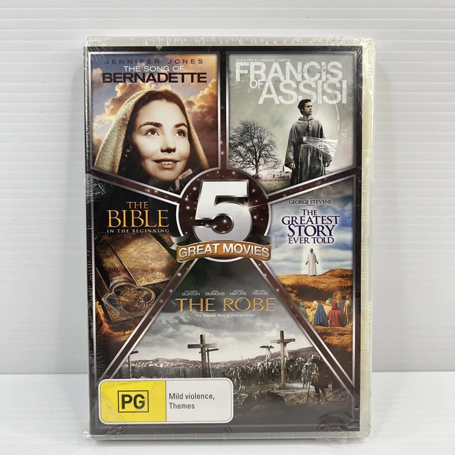 THE BIBLE IN The Beginning + The Robe + Francis Of Assisi DVD 5 Movies ...