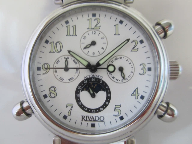 & RIVADO , VOLLKALENDER , AUTOMATIC , EDELSTAHL , GLASBODEN , ORIG." um ...