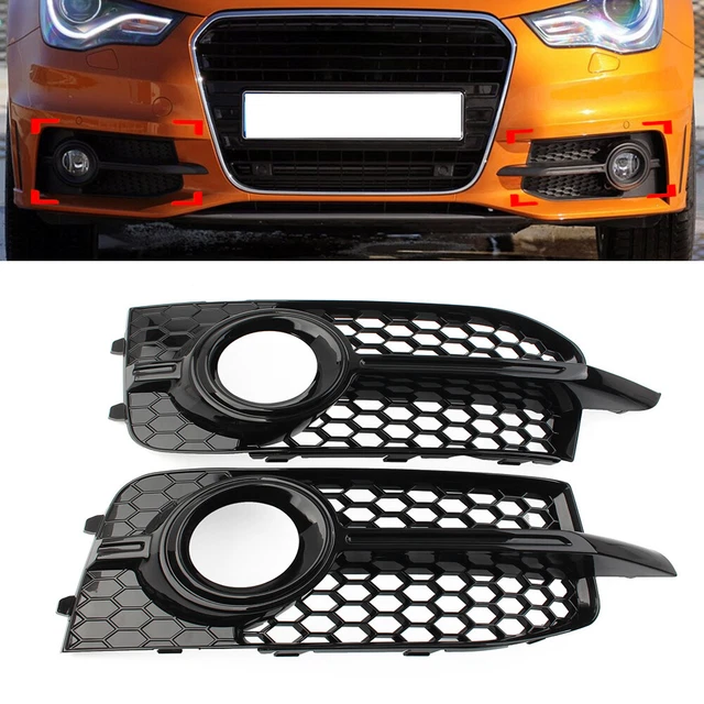 Front Bumper Honeycomb Fog Light Grille Cover For Audi A1 8x S Line S1