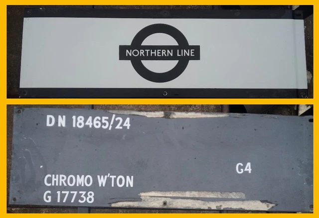 NORTHERN LINE ENAMEL London Underground Platform Frieze Panel by Chromo ...