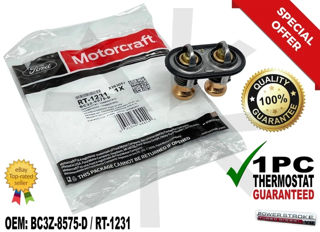 11-14 6.7L POWERSTROK Diesel Genuine MotorcraftOEM Thermostat RT-1249 ...