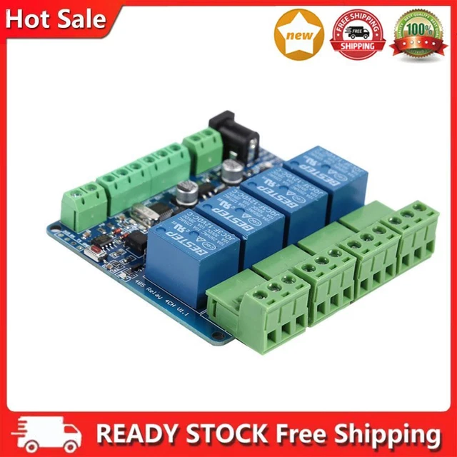 MODBUS RTU 4 Way Relay Module 4 Switch Volume Road Input 485 ...