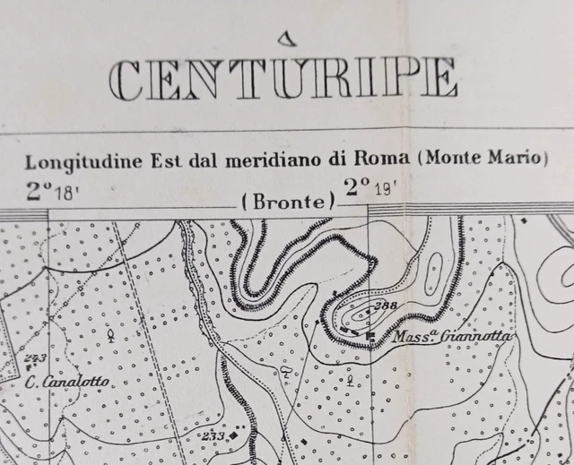 WW2 CAPTURED ITALIAN MAP of SICILY - THE BATTLE OF "CENTURIPE ...