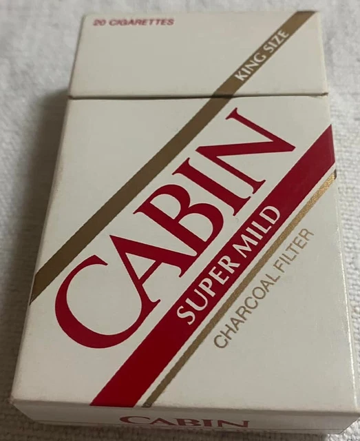 VINTAGE CABIN SUPER Mild Cigarette Cigarettes Cigarette Paper Box Empty ...