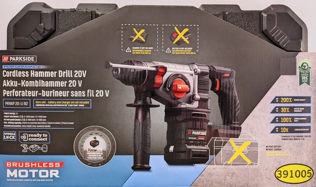 PARKSIDE PERFORMANCE® 20V Akku-Kombihammer, PKHAP 20-Li B2, ohne Akku, SDS Plus EUR 164,99 ...