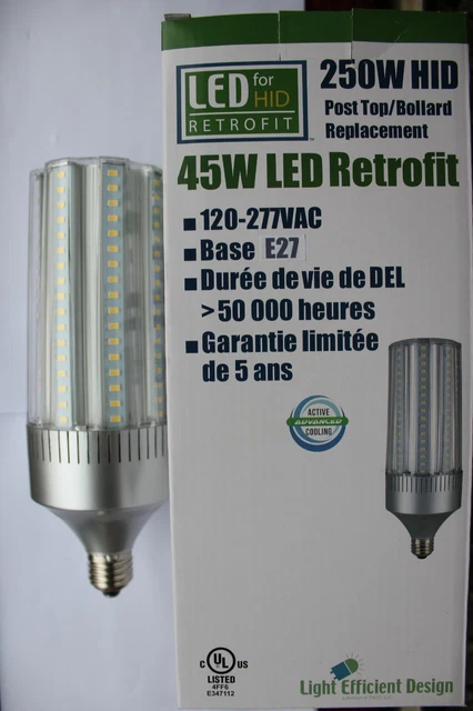 LED 45W E27 POST TOP/WALL/BOX CORN LAMP 5037lm 5700k daylight white ...