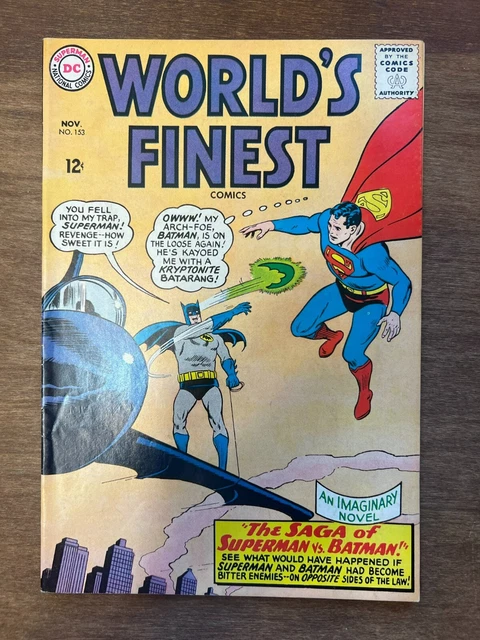 WORLD'S FINEST #153 Batman Slapping Robin Meme Panel 1965 Superman Fn ...