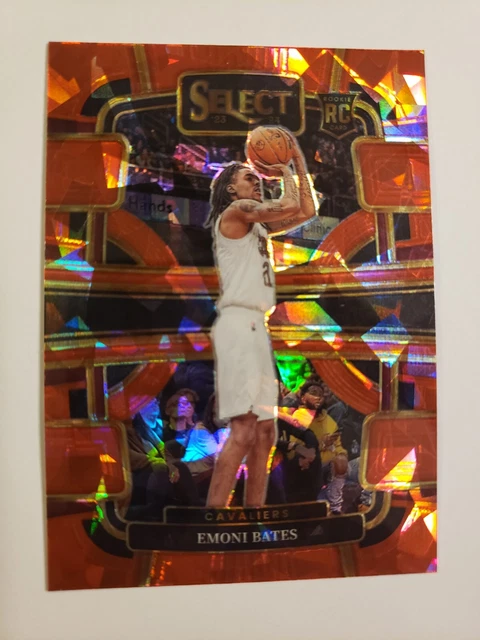 2023-24 PANINI EMONI Bates RC Select rouge fissuré glace niveau Prizm ...