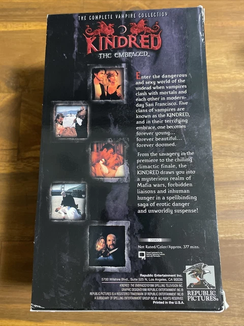 KINDRED THE EMBRACED, Complete Vampire Collection (3-Tape VHS Box Set ...