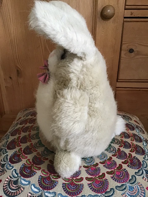 VINTAGE RUSS BERRIE Bumby Beige Bunny Rabbit Bow Tie Brown Plush Soft ...