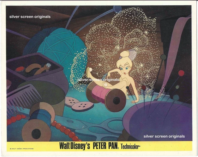 PETER PAN ORIGINAL UK Lobby Card Early RRe Walt Disney Tinkerbelle £25. ...